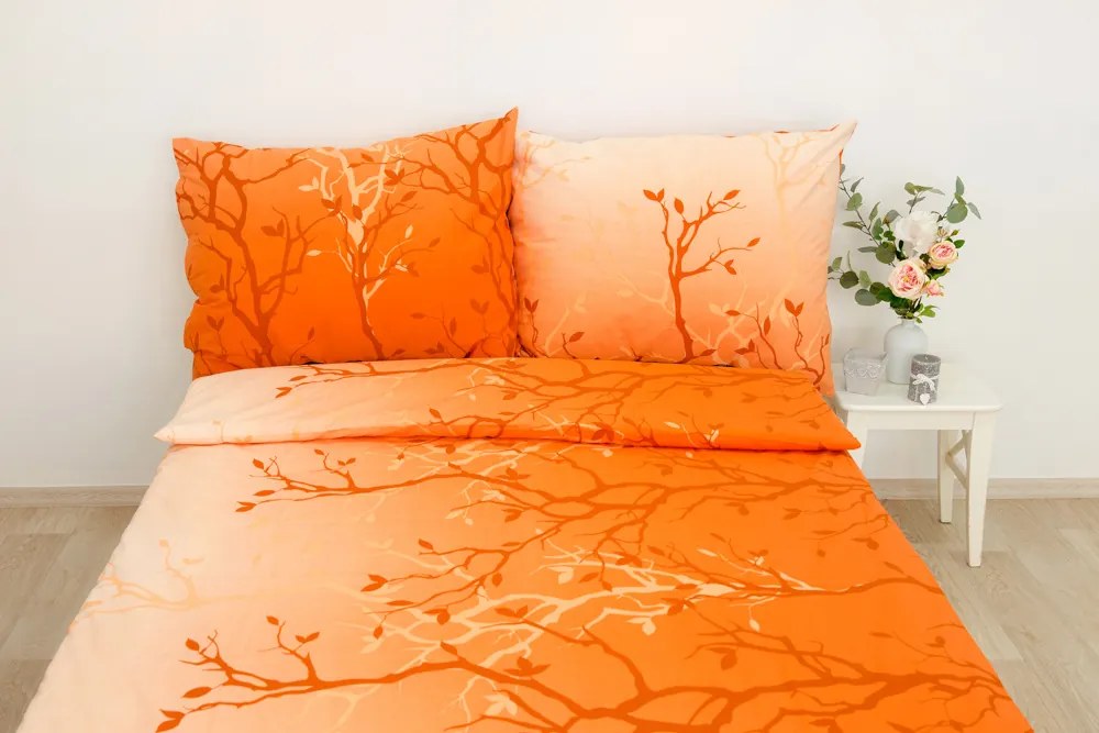 Povlečení bavlna - stromy oranžové