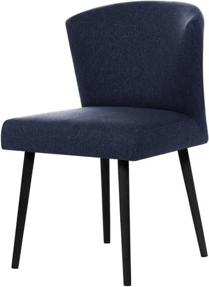 Tmavě modrá jídelní židle s černými nohami My Pop Design Richter