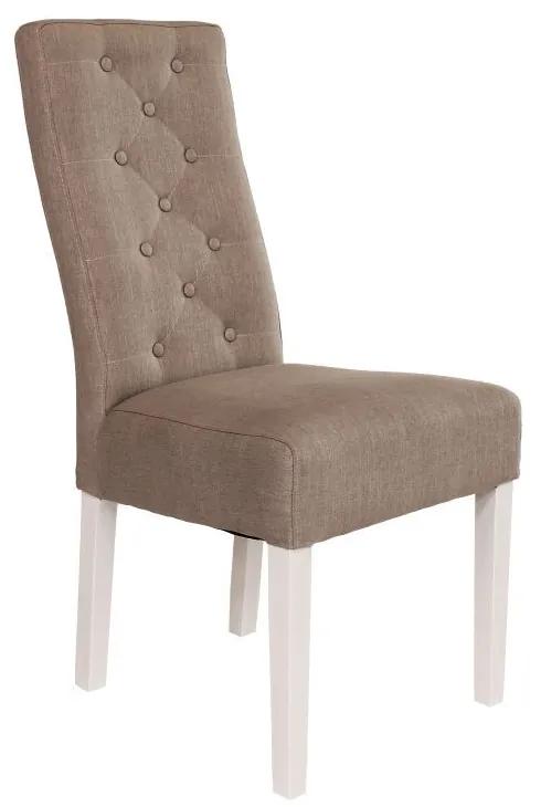 Designová židle Bristol / hnědá - bílá