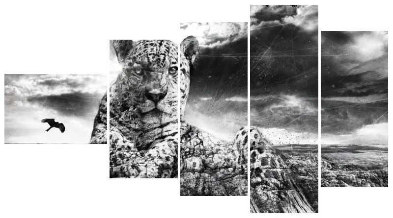 Moderní obraz levharta  (110x60 cm), 40 dalších rozměrů