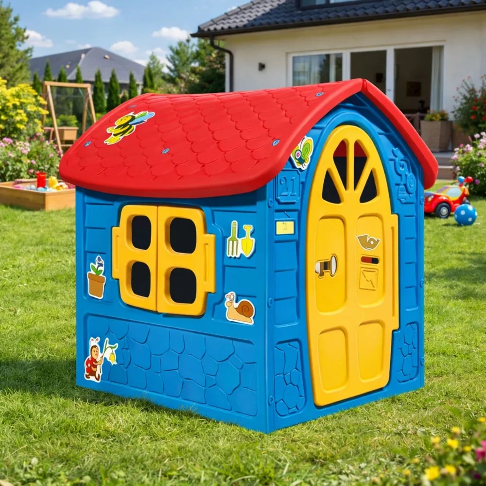 Dorex Dětský domeček – velká zahradní sada pro děti, modrý, 5075