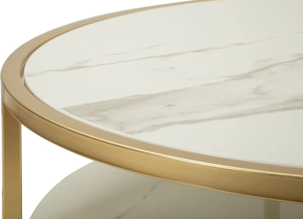 Designový konferenční stolek Pembroke 75 cm bílý