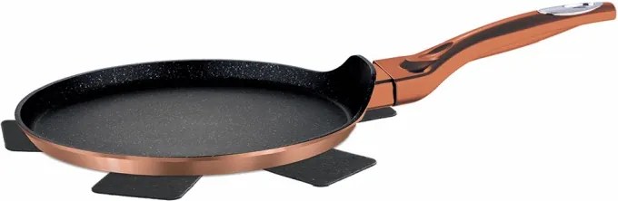 BERLINGERHAUS Pánev na palačinky s mramorovým povrchem 25 cm Rosegold Metallic Line BH-1523