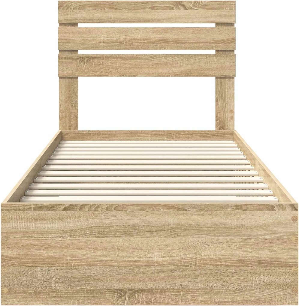 Rám postele se zásuvkou Sonoma dub 90 x 190 cm Kompozitní dřevo 3411693