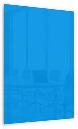 Skleněná magnetická tabule Memoboard, modrá, 200 x 100 cm
