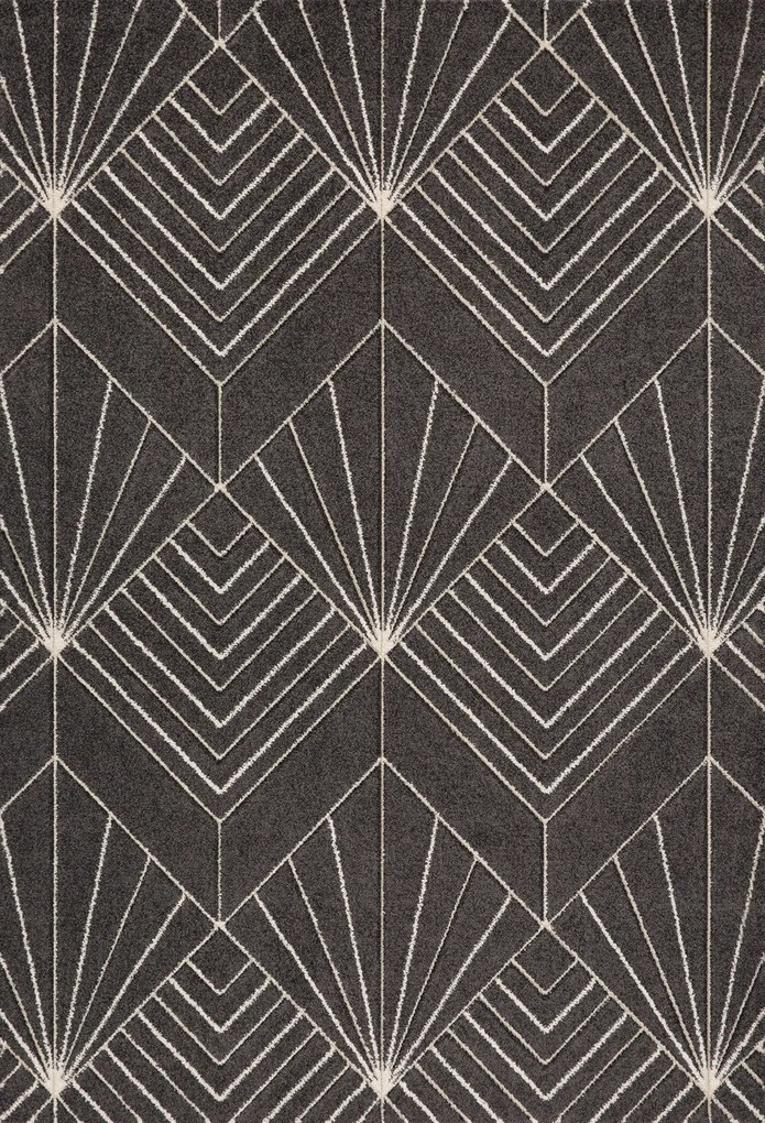 Oriental Weavers, Kusový koberec Portland 58/RT4E, 133x190, šedá, chodba / předsíň