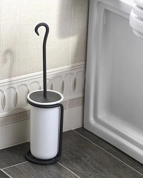 Sapho Sapho, REBECCA WC kartáč na postavení, černá/keramika, CC010