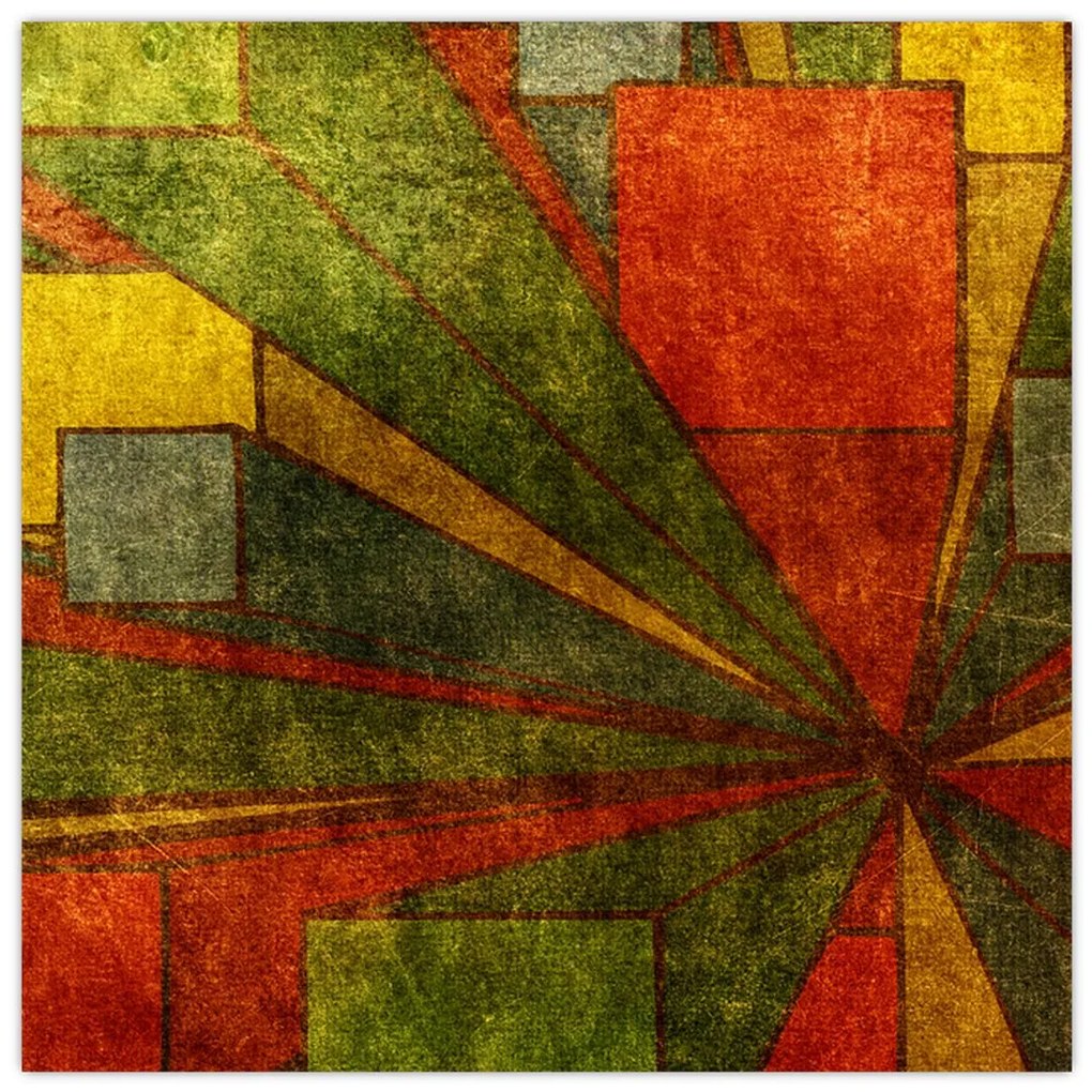 Obraz geometrické abstrakce (30x30 cm)