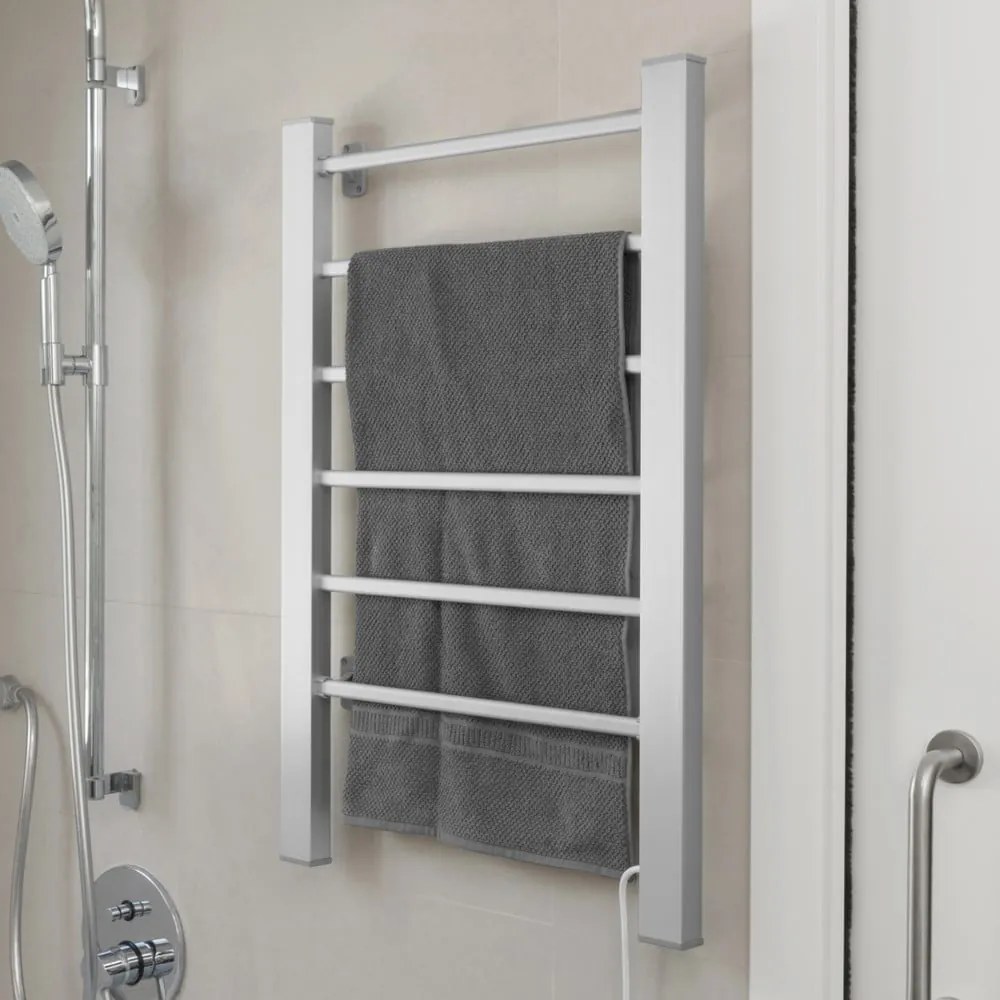 Šedý elektrický žebřík na ručníky InnovaGoods Towel Rail