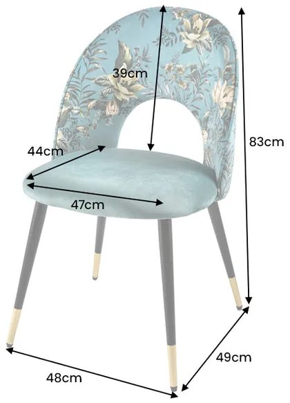 Invicta Jídelní židle BOUTIQUE modrá 41702