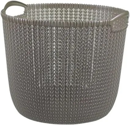 Carver kulatý koš na prádlo KNIT L 30L - hnědý 03673-X59