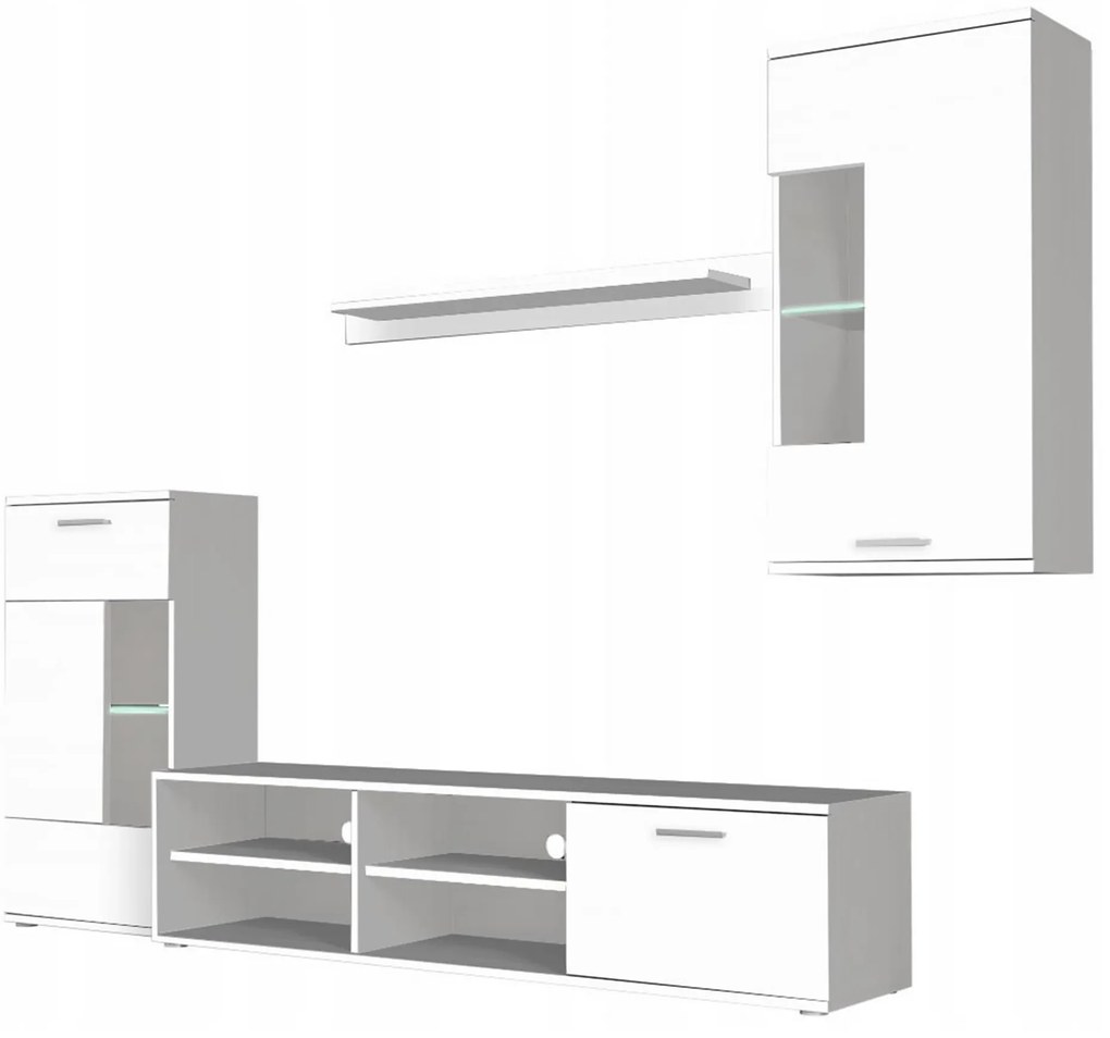 Kondela Obývací stěna, bílá, DTD fóliovaná, FRONTAL 1 NEW