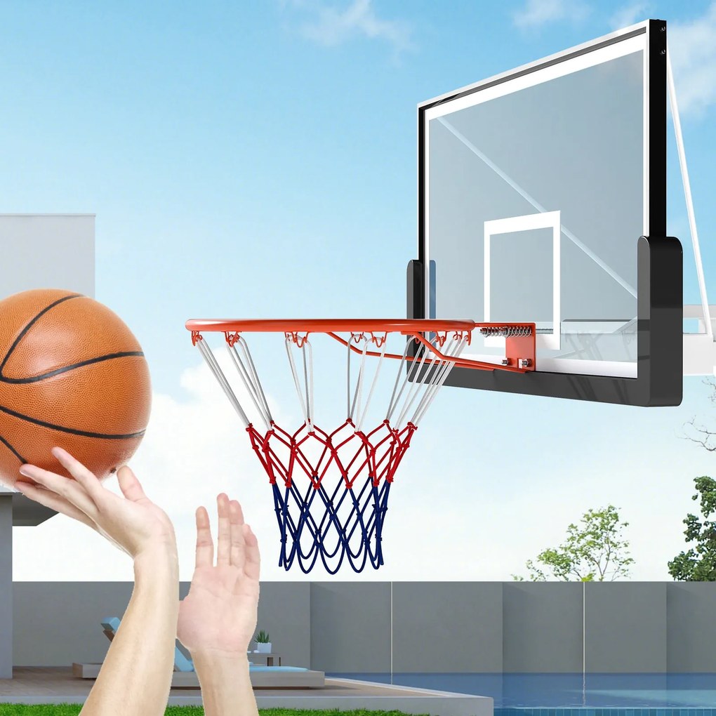 Costway Ø45 cm Standardní basketbalový koš se sítí Mini basketbalový koš