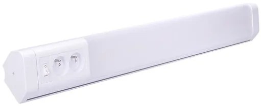 Solight LED kuchyňské svítidlo, 2x zásuvka, vypínač, 10W, 4100K, 51cm