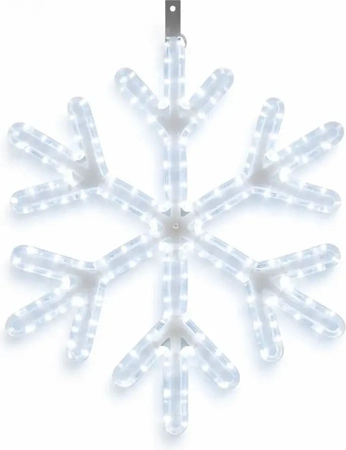 Easy Fix 2D LED světelná vločka VII., Ø 66 cm, ledově bílá s FLASH, závěsný, 3D tisk, IP67