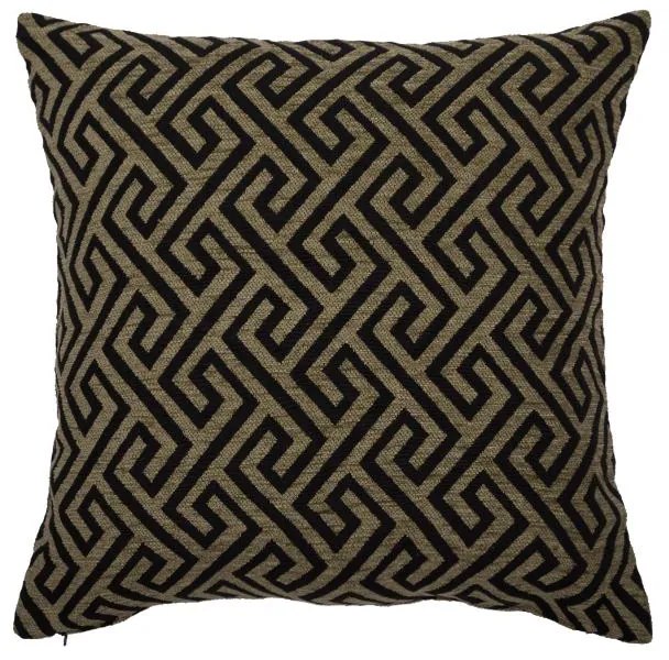 SCANquilt povlak SOFAS kristal khakičerná 45 x 45 cm