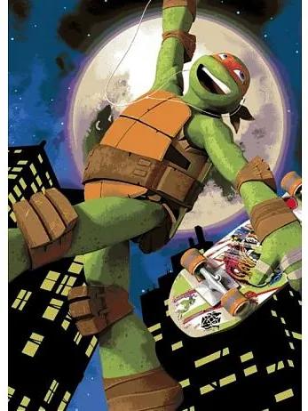Dětský koberec Turtles Želvy Ninjas 01 Mike Skate