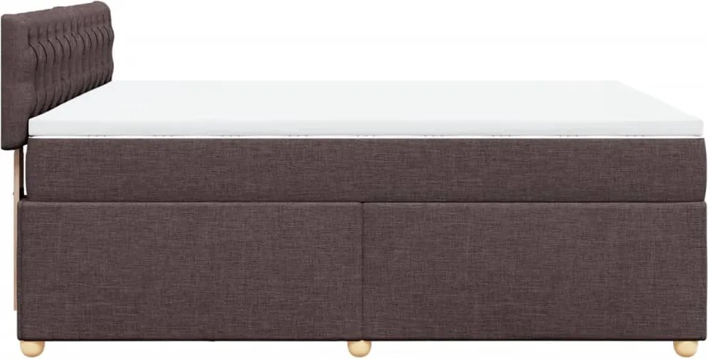 Box spring postel s matrací tmavě hnědá 140x200 cm textil 3286713