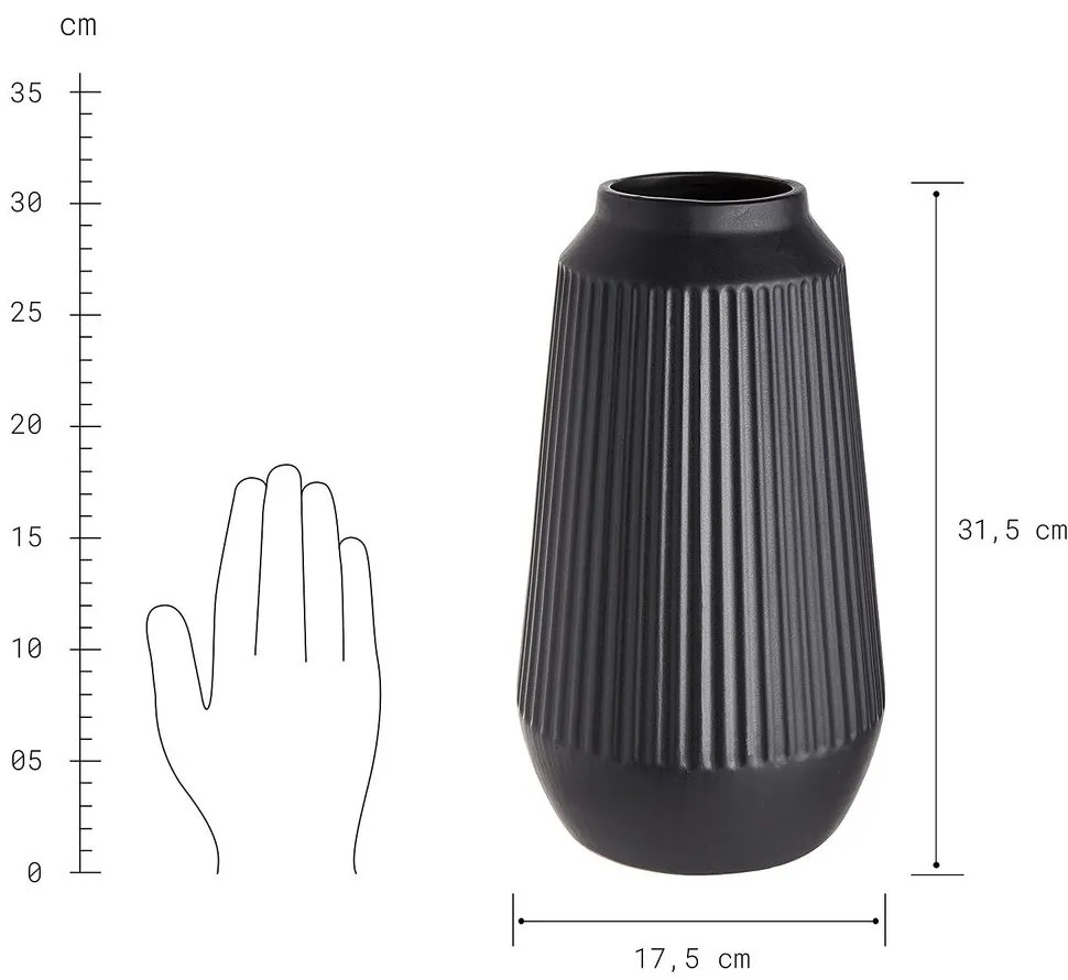 FINJA Váza 31,5 cm - černá
