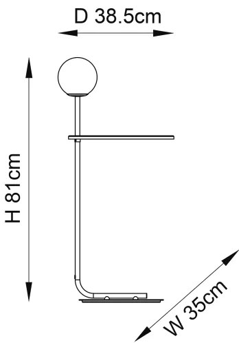 Endon 96713 - Stojací lampa HALO 1xG9/3W/230V černá/bílá