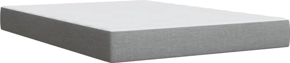 Box spring postel s matrací světle šedá 160 x 200 cm textil 3290532