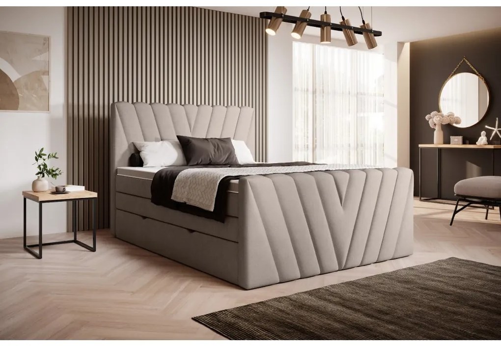 Candice boxspring postel 140X200 Materiál / Dekor: Lukso 24