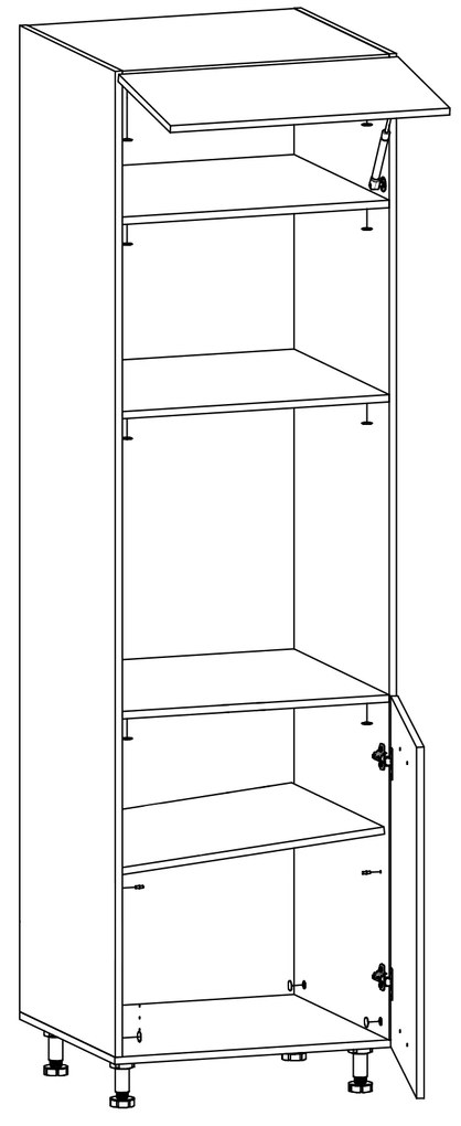 LANGEN ap | skříňka D60PM pro vestavnou troubu a mikrovlnku | push open | UNI provedení | artisan
