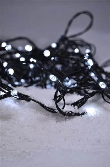 LED vánoční řetěz, 300 LED, 30m, přívod 5m, IP44, bílá