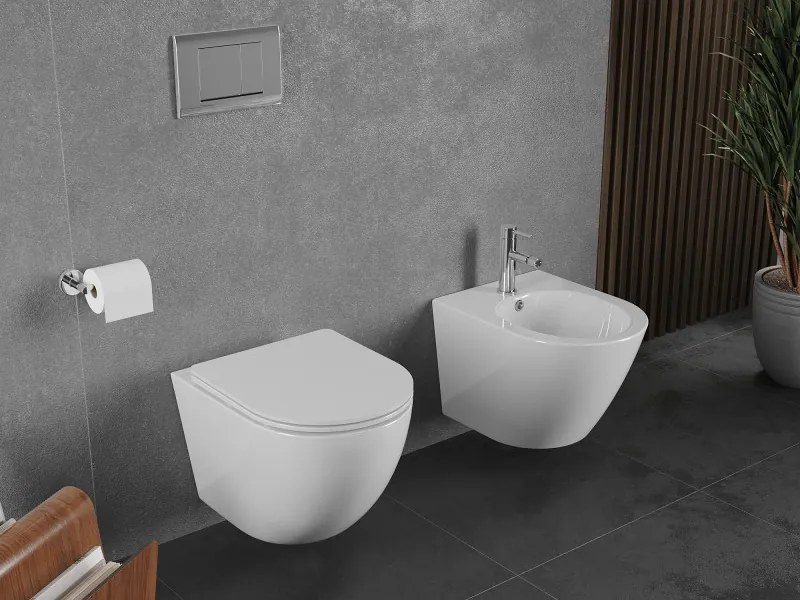 Mexen Lena, závěsná WC mísa 490x360x340 mm, Rimless Tornádo, bílá lesklá, 3322XX00T