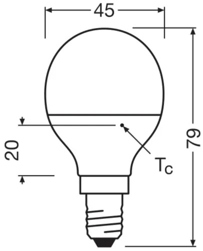 LED žárovka E14 OSRAM 4,9 (40W) teplá bílá (2700K)