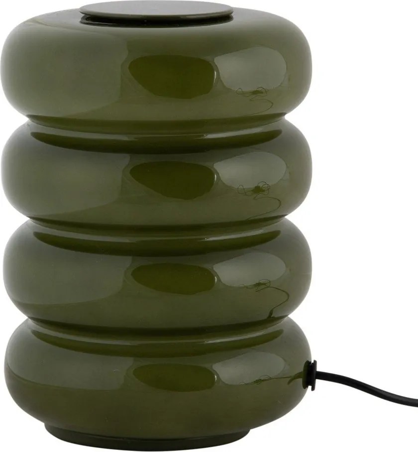 Khaki skleněná LED stolní lampa (výška 16,5 cm) Aro – Leitmotiv
