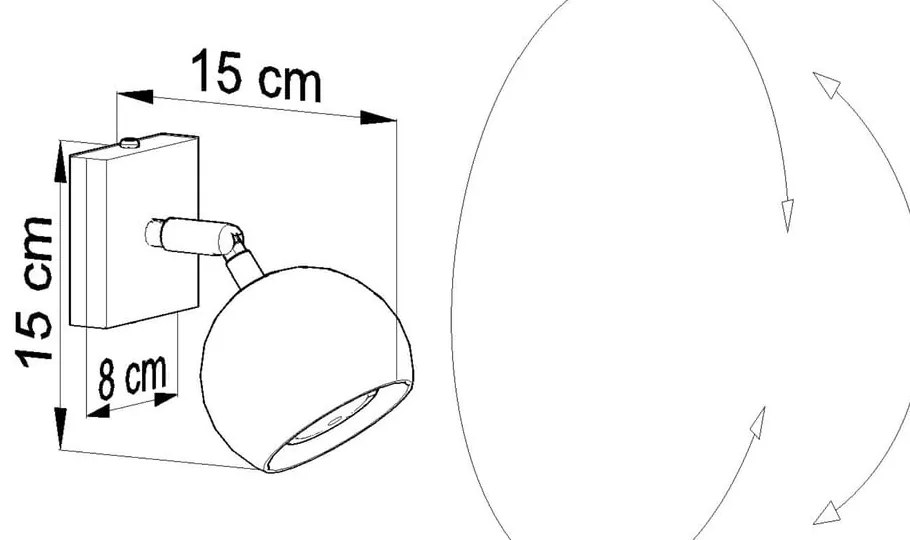 Bílé nástěnné svítidlo Sollux Ollo