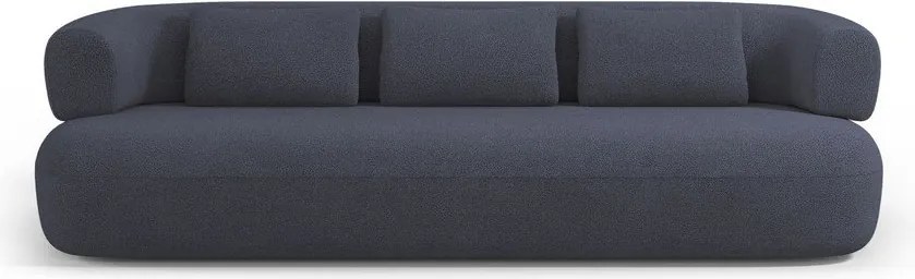 Tmavě modrá pohovka z textilie bouclé 200 cm Jenny – Micadoni