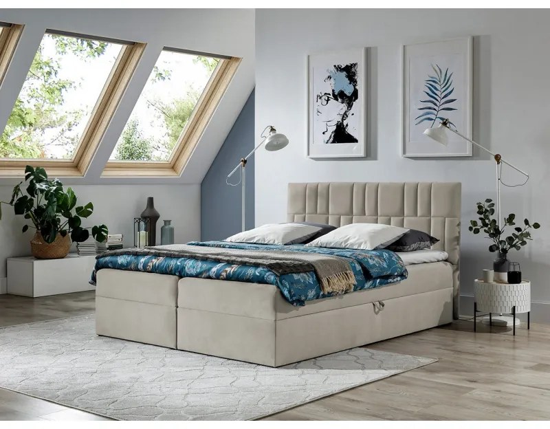 Kontinentální postel Borneo 3, Rozměr postele: 160 x 200 cm, Barva:: Kronos 27