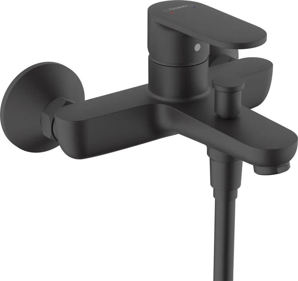Hansgrohe Vernis Blend, nástěnná vanová baterie, černá matná, 71440670