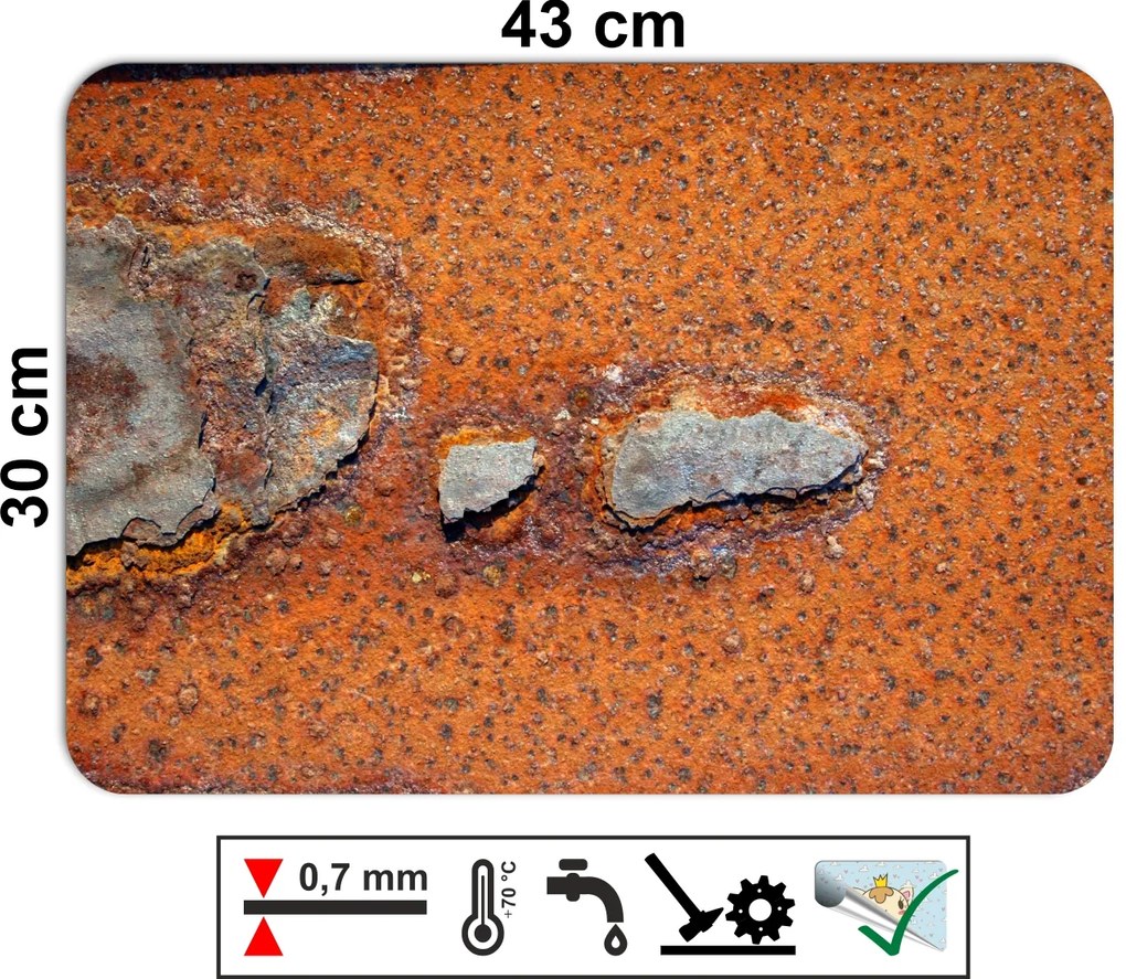 PokojovaDekorace.cz, Prostírání na stůl rezavý kov - 666, 43x30cm