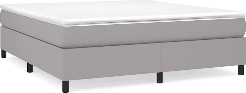 Rám postele s boxspringem světle šedý 180 x 200 cm textil 3120878