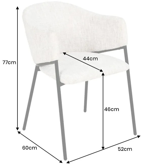 Designová židle Nikolai hnědá