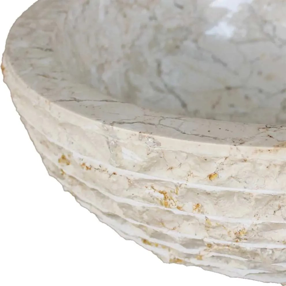 Umyvadlo mramorové 40 cm krémové 242673