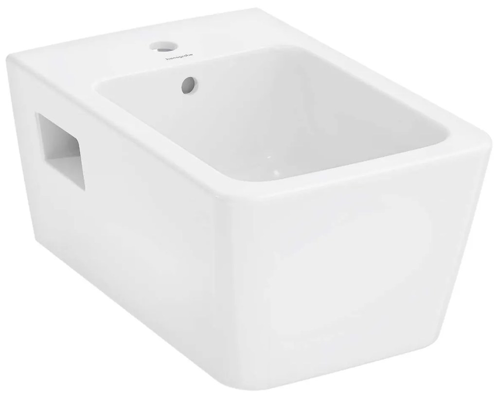 Hansgrohe EluPura Original Q - Závěsný bidet, otvor pro baterii, HygieneEffect, bílá 62046450