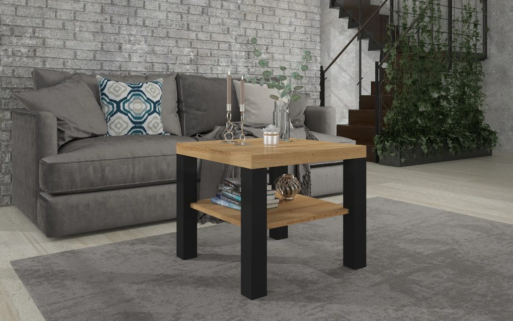 ADRK Furniture Konferenční stolek BILL 60x60 CT-Bil-ART+BM-H073