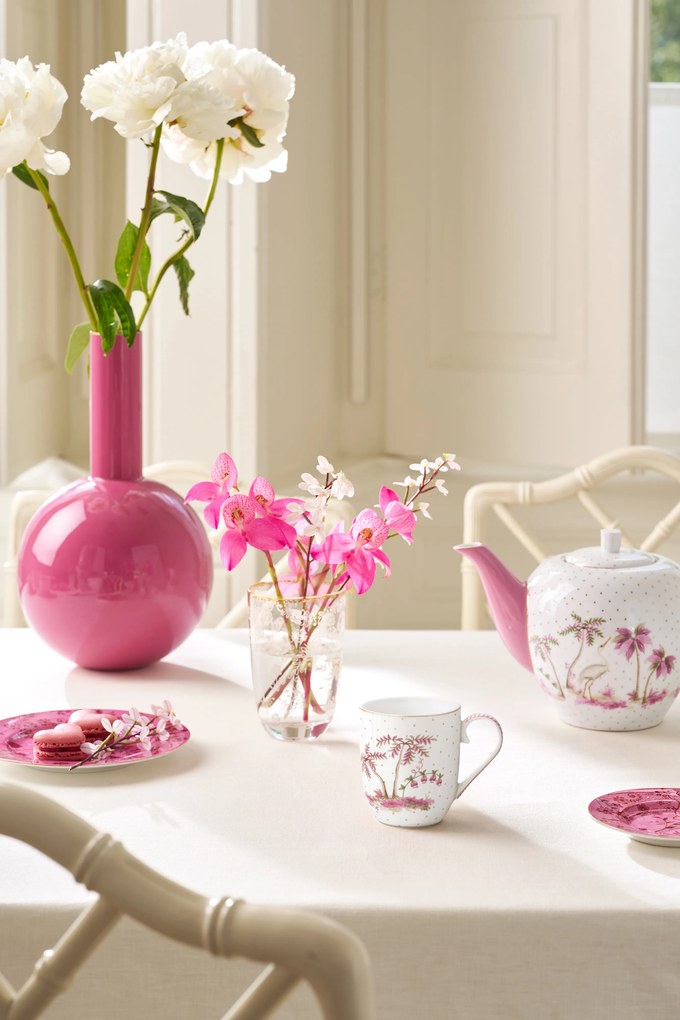 Pip Studio Jolie Dots Gold hrnek 180ml, růžový (hrnek z tenkostěnného porcelánu)