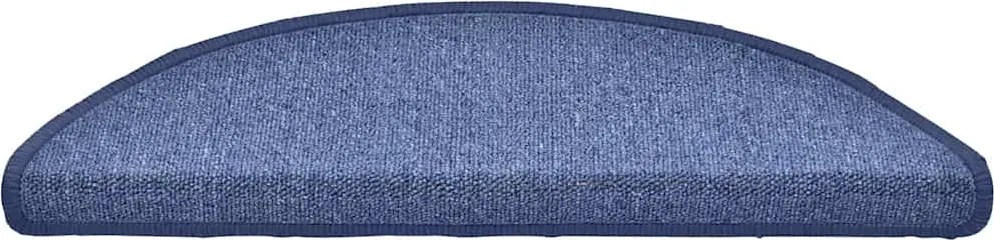 Schodové rohože 30 ks 56 x 17 x 3 cm modré, půlkulaté 3365740