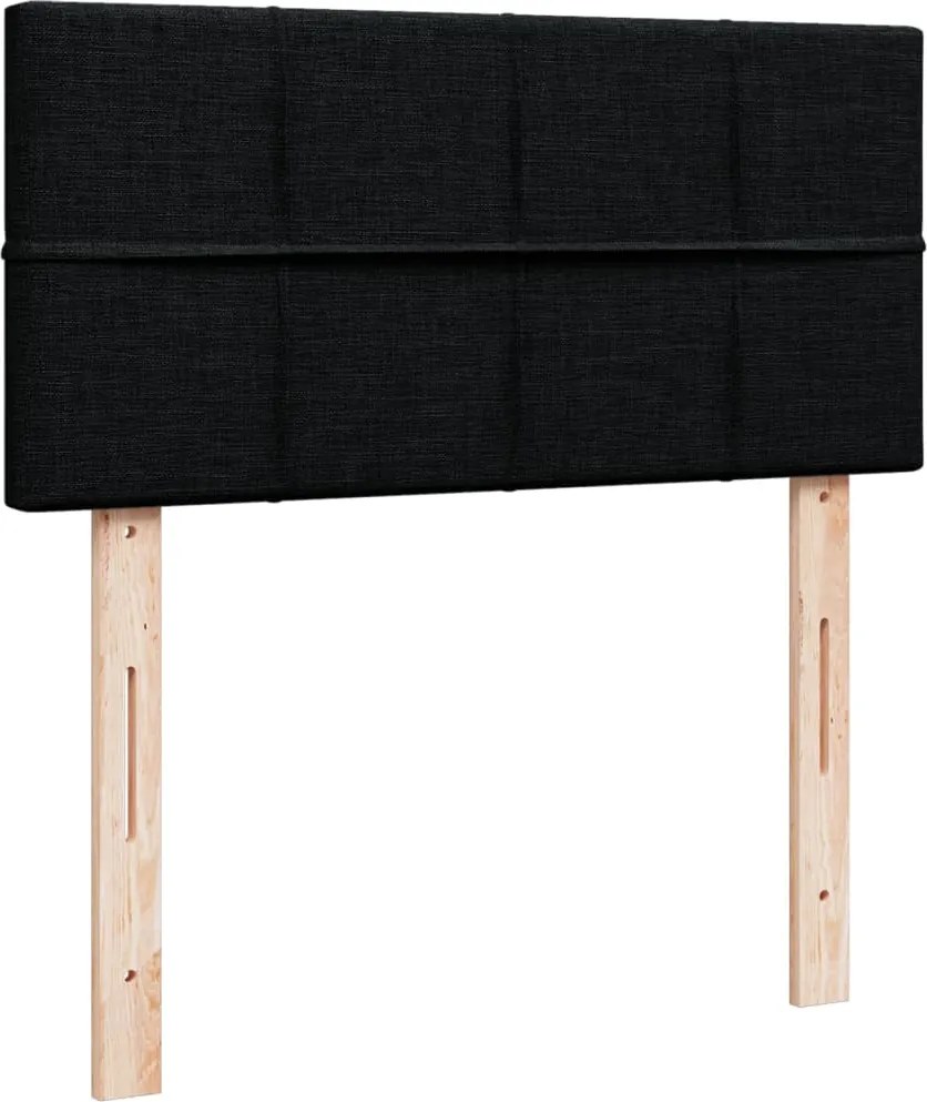 Box spring postel s matrací černá 90x190 cm textil 3286925