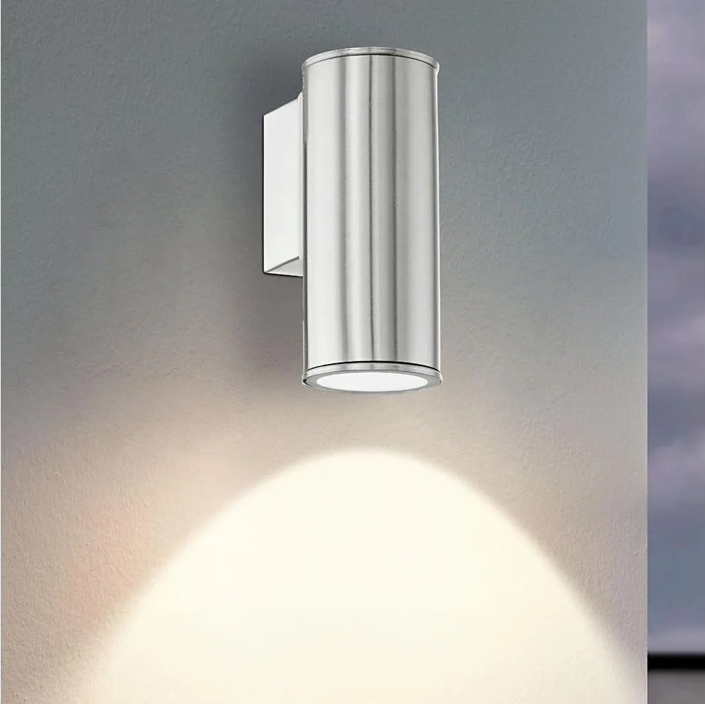 Eglo 33581 - LED RGBW Stm. venk. nás. svítidlo RIGA 1xGU10/5W/230V IP44 m. chrom