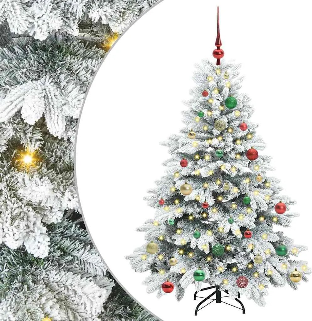 Umělý vánoční stromeček s 150 LED diodami Bílá 150 cm PE a PVC 3397609