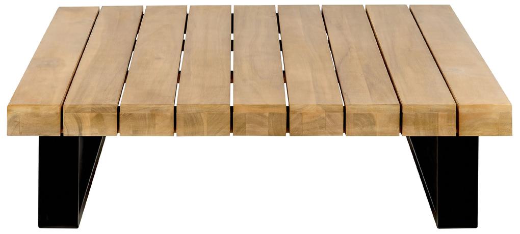 5místná zahradní rohová sedací souprava z certifikovaného akátového dřeva krémová MYKONOS Beliani