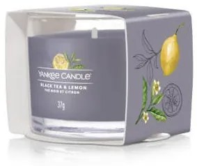 Yankee Candle Votivní svíčka ve skle Black Tea & Lemon, 37g