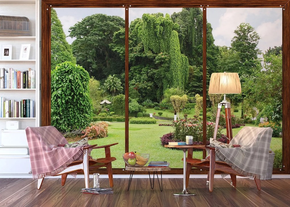 Fototapeta na zed' Okno do Zahrady | 360 x 254 cm | DFTS1314