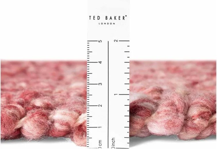 Tmavě růžový ručně tkaný koberec z materiálu bouclé 120x170 cm Notting Hill Portobello – Ted Baker